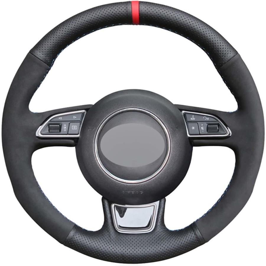 【並行輸入品】SINIQ 車のステアリングホイールカバー、アウディA1 8X A3 8VスポーツバックA4 B8アバントA5 8T A6 C7 ...
