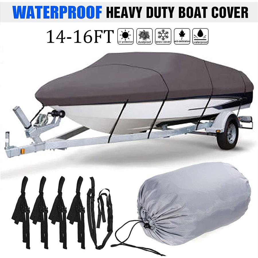 【並行輸入品】CDADY Heavy Duty Gray Boat Cover 210D Waterproof Anti UV Sunshade Ma : DreamFactory - 通販 ...