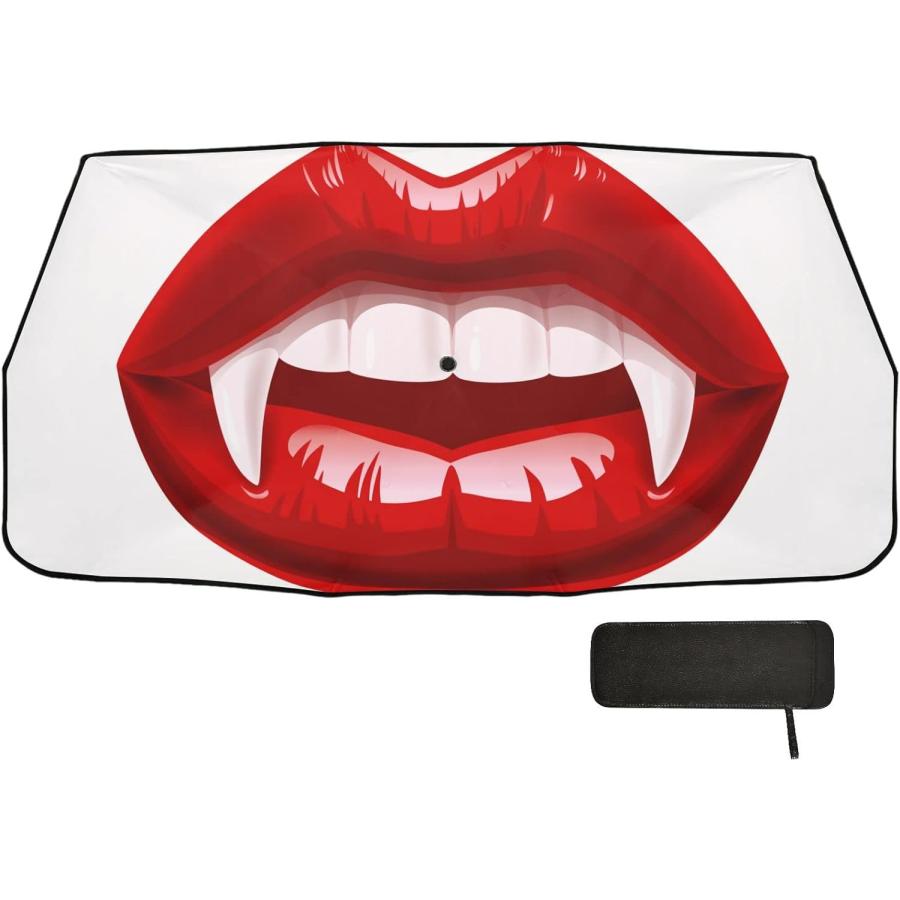 【並行輸入品】Kigai Vampire Lip Pattern Car Windshield Sun Shade Foldable ...