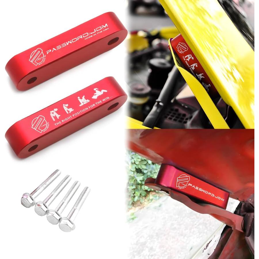 【並行輸入品】zipelo Car Hood Spacer Riser Kit Aluminum Alloy Front Vent 並行 ...