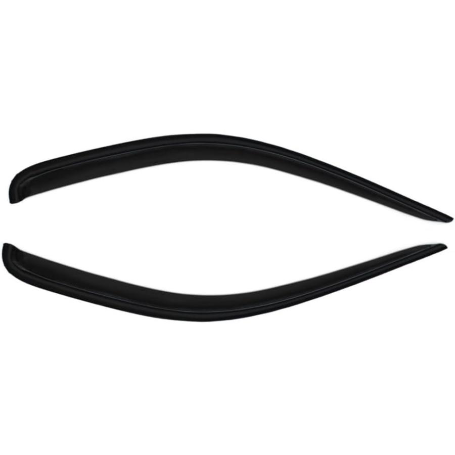 FUpatayM 2pcs Doors Window Visors Front Side Outside Mount Channel Style Modified Acrylic Dark ...