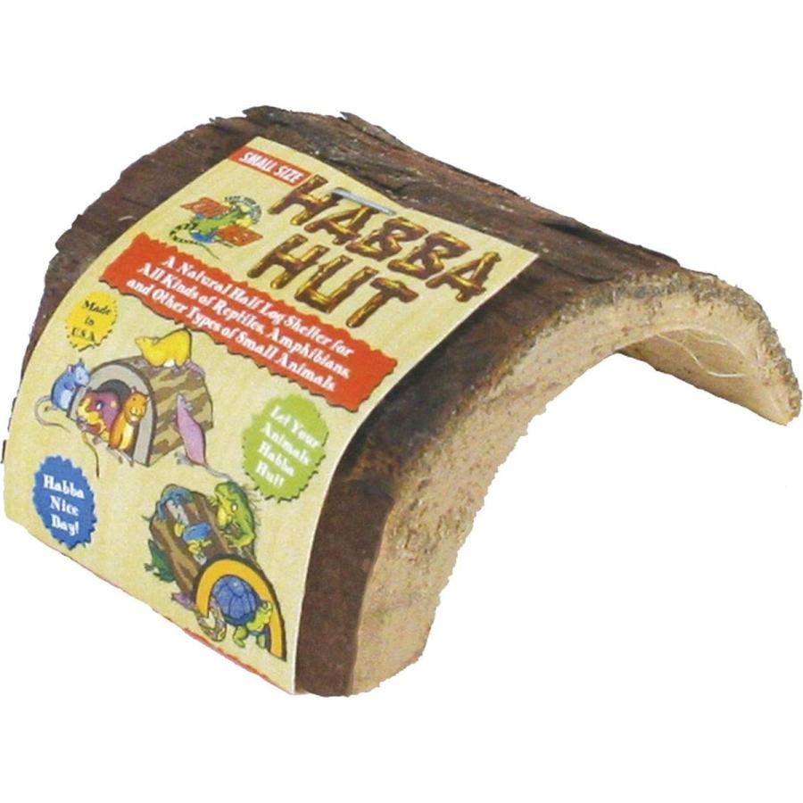 Zoo Med Habba Hut Natural Half Log Shelter for Reptile Pet Small ...