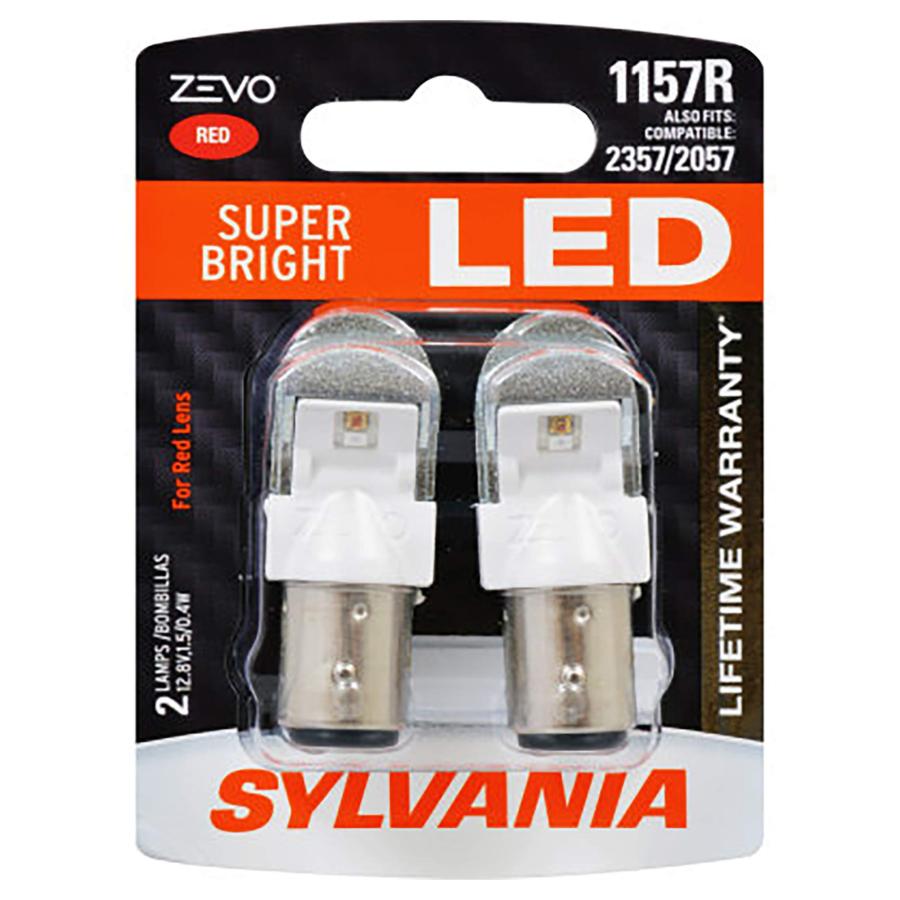 【並行輸入品】 SYLVANIA ZEVO 921 T 10 W5W ホワイトLED電球 (2個パック) レッド 1157RLED.BP2 ...