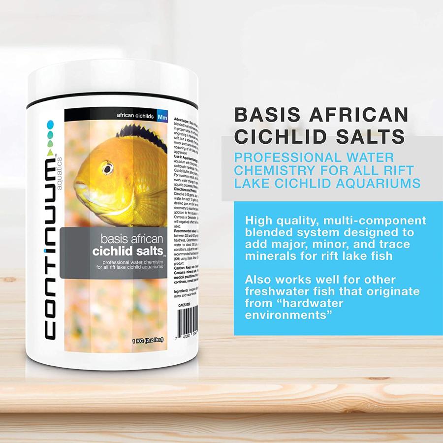 Continuum Aquatics inchBasis African Cichlid Saltsinch Professional Water Chemistry for Rift ...