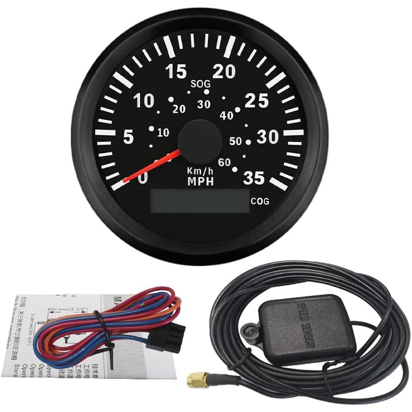 ELING Marine GPS Speedometer Speedo Gauge 35MPH with Backlight for Boat ...