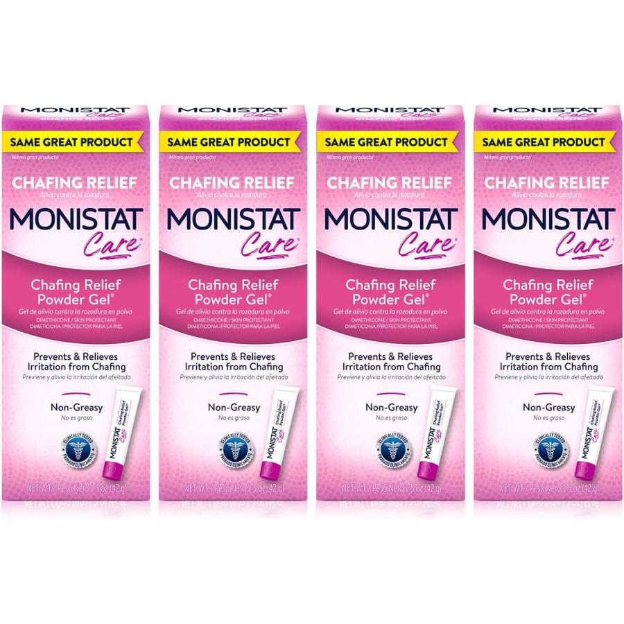 MONISTAT Care Chafing Relief Powder Gel Anti-Chafe Protection 1.5 oz 4 ...