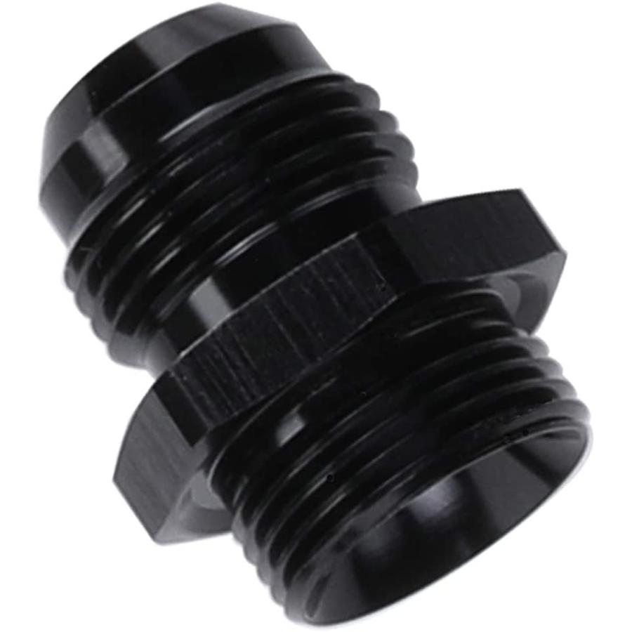 【並行輸入品】 アルミニウムオスフレアからオスホースアダプター。 4AN to 1/8*28 BSP ブラック AN816-4-1/8 ...