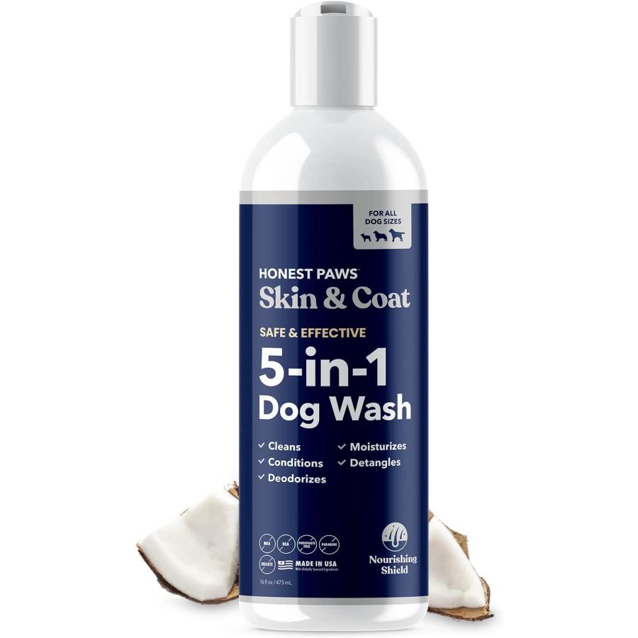 Honest Paws 5-in-1 Oatmeal Shampoo and Conditioner for Allergies and ...