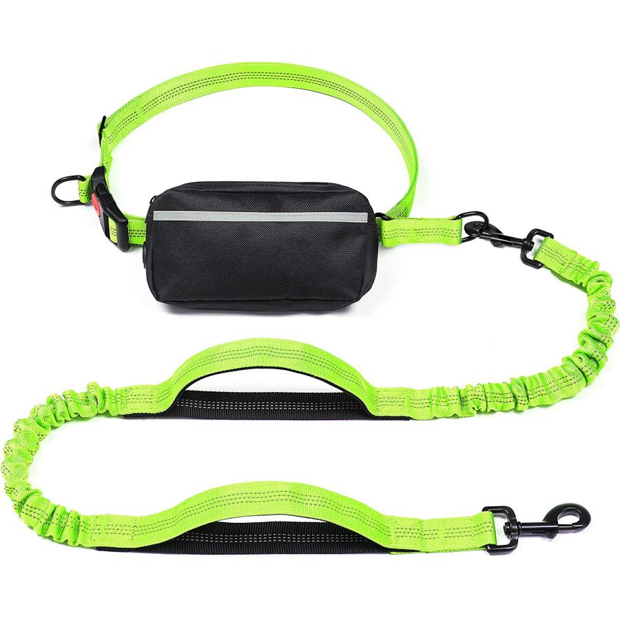 【並行輸入品】 iYoShop Hands Free Dog Leash with Zipper Pouch Dual Padded ...