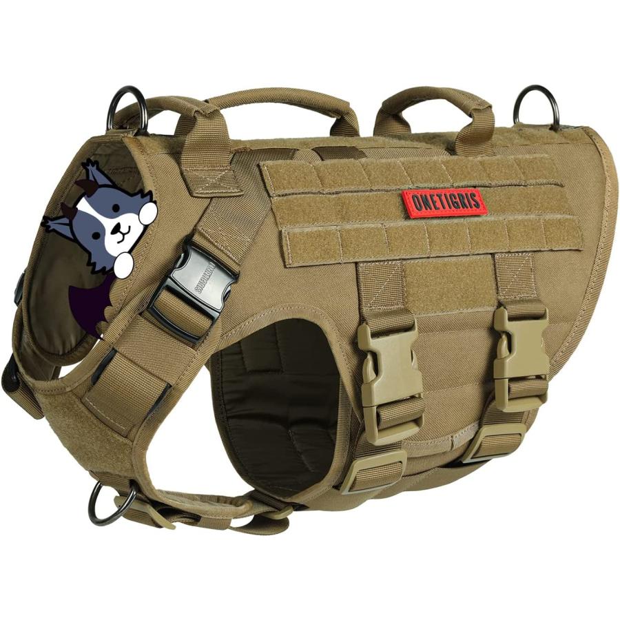 【並行輸入品】 OneTigris Large Tactical Dog Harness No Pulling Adjustable Ves ...