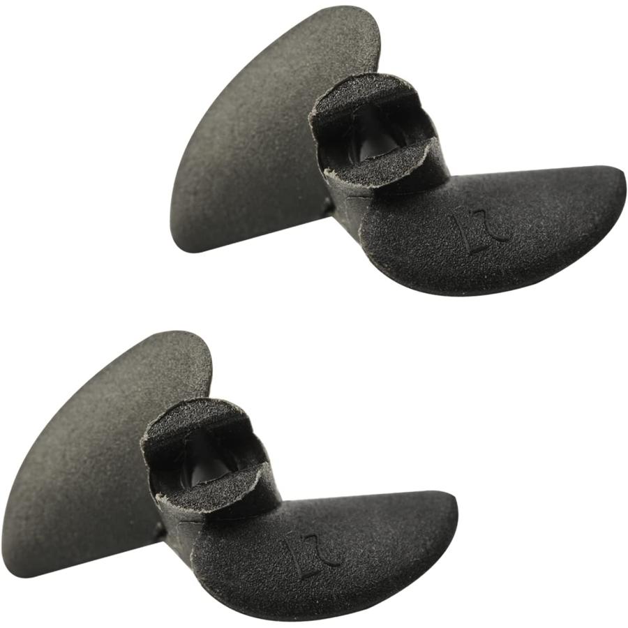 Heyiarbeit RCボートプロペラ 2ブレード プロペラ穴 直径3.17 mm ピッチ40mm プラスチック CW RCボートモデルボート用 ブラック 2個 並行輸入品 ...