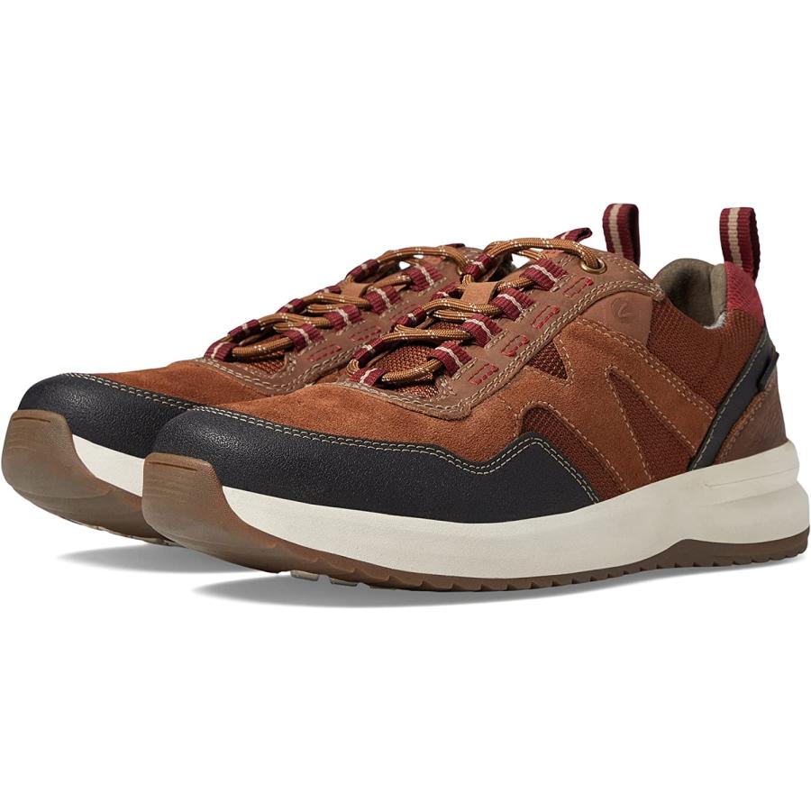 Clarks 【並行輸入品】 Men's Wellman Trail AP Oxford Dark Tan Combi Waterproof ...
