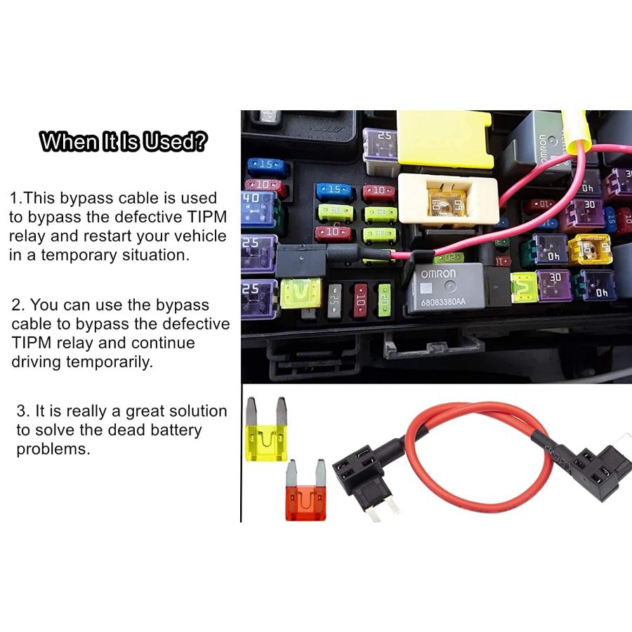 【並行輸入品】 TIPM Bypass Cable Fuse Holder Adapter Repair Fuel Pump Relay ...