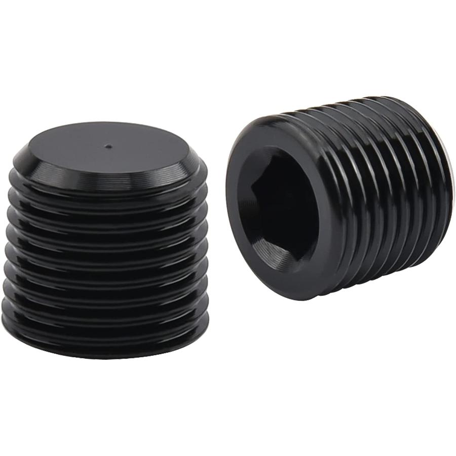 EVIL ENERGY 1/8inch NPT Plugs Aluminum Socket Allen Head Pipe Black ...