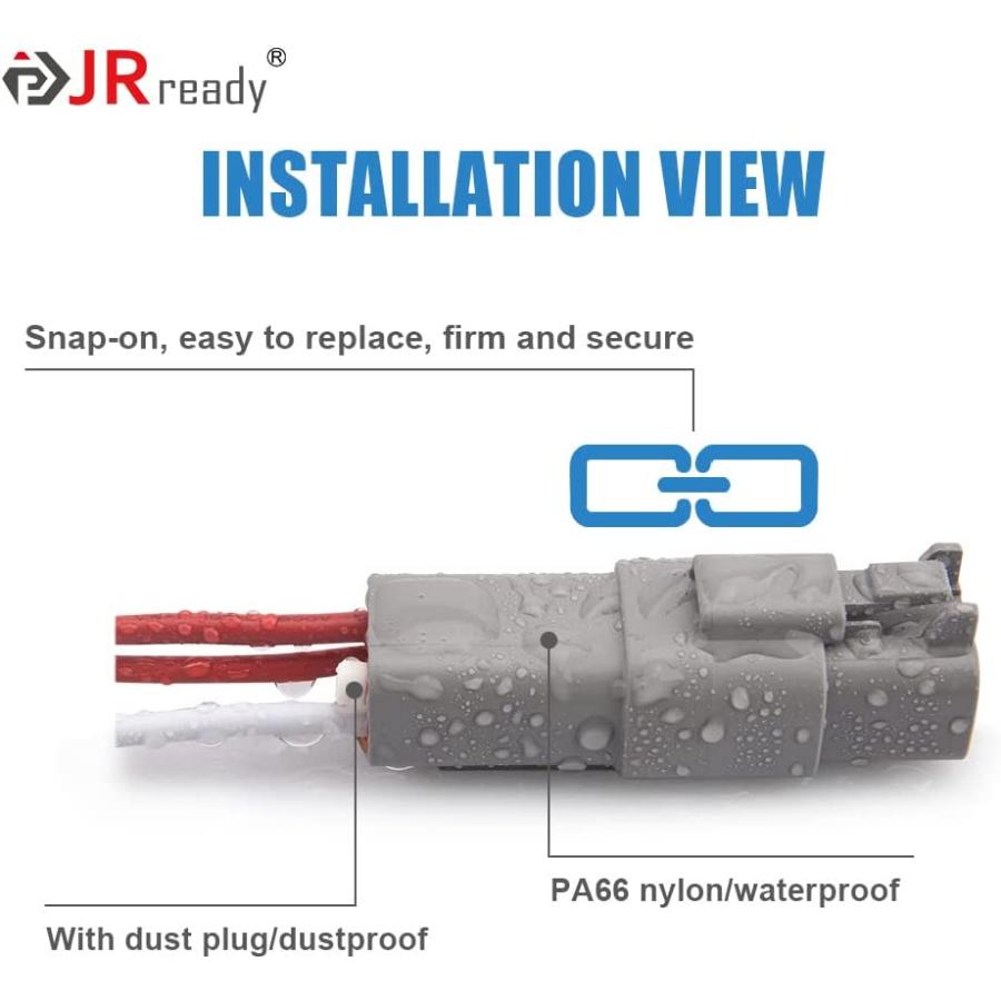 【並行輸入品】 JRready 2ピンウェイ Deutsch DTコネクタキット、サイズ16スタンプコンタクト14-18AWG、シールプラグ、DT04 : GoodChoice - 通販 ...