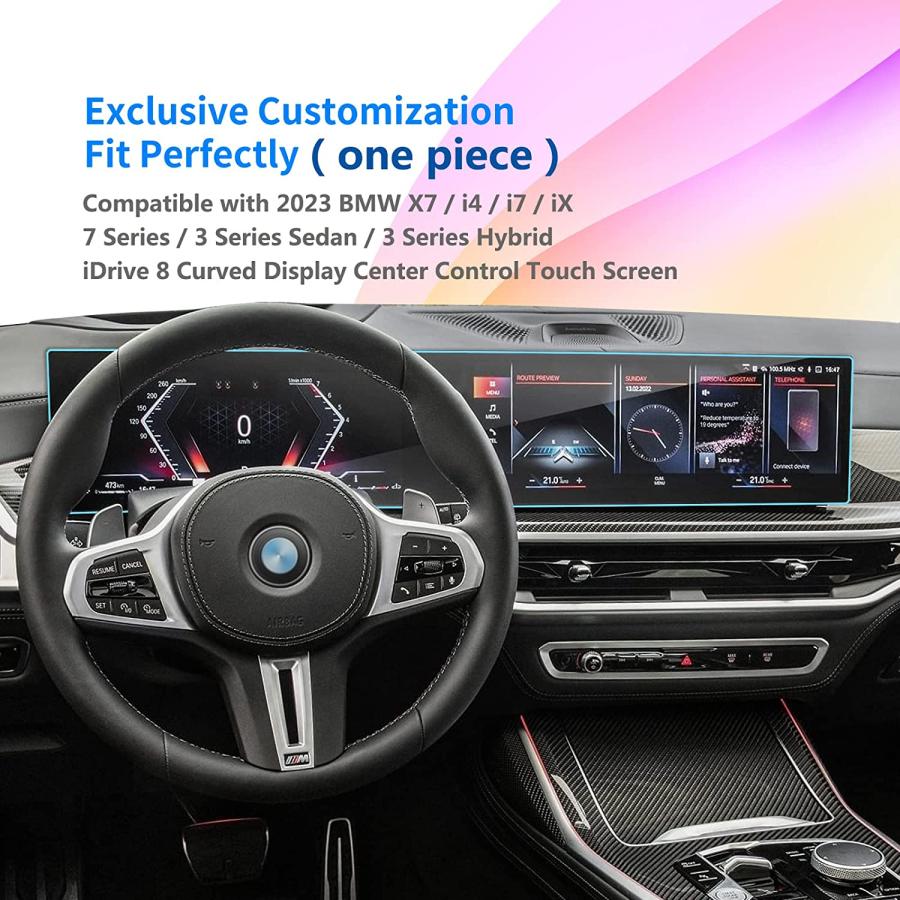 ZZDMDM for 2023 BMW X7 i4 Screen Protector Touchscreen iX 3 Series Sedan Hybrid i7 iDrive 8 ...