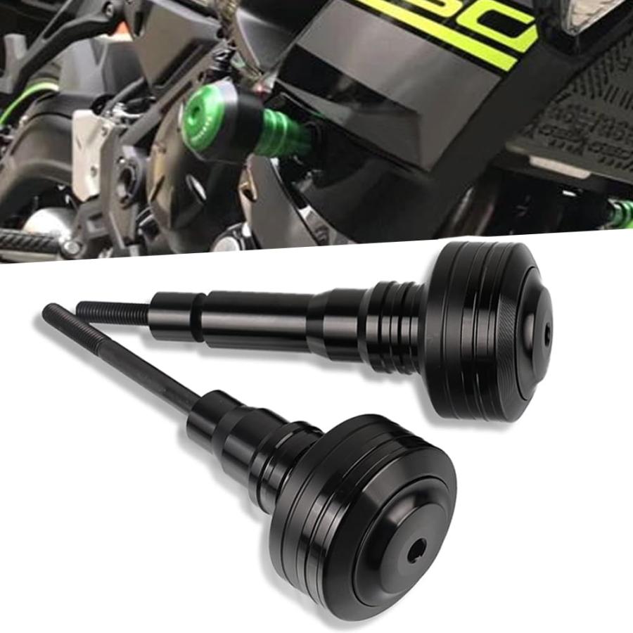 【並行輸入品】 】 Ninja 650 Frame Sliders 2pcs Black Motorcycle Engine Crash ...