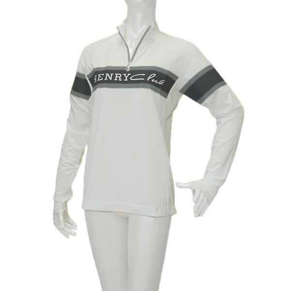ヘンリークラブ HENRY Club レディース 春夏 吸水速乾 UVカット 透け防止 接触冷感 Cocoty ロゴプリント ハーフジップ長袖シャツ : 142-24310 : DEPOT ...