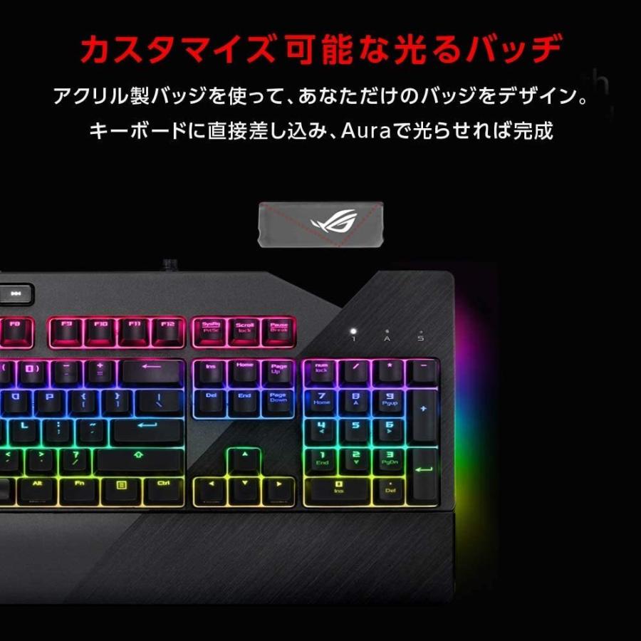 ASUS ゲーミングキーボード AURA SYNC 対応 USBポート 搭載 XA01 ROG STRIX FLARE/RD/US_1 赤軸 ...