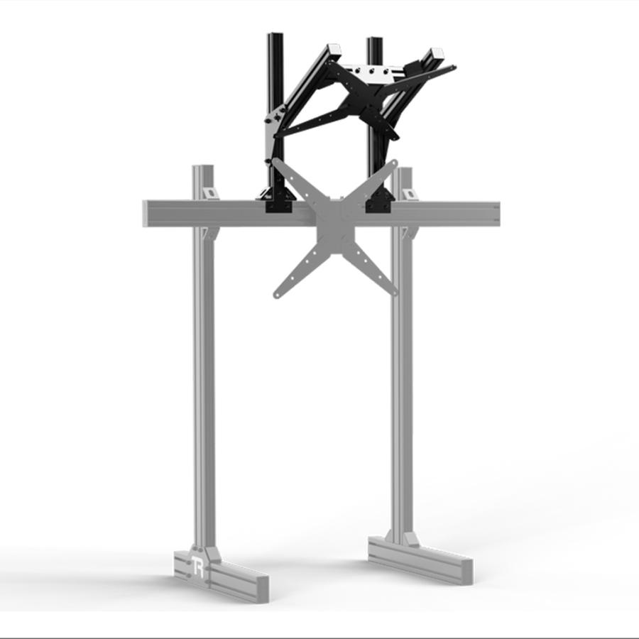 TRAK RACER Trak Racer TR8020ブラックアルミニウムクワッドモニタースタンドアドオン、VESAスタンド付き 国内正規品 ...