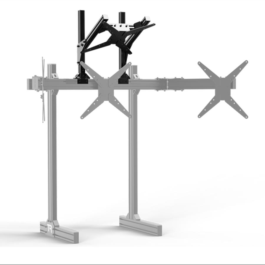 TRAK RACER Trak Racer TR8020ブラックアルミニウムクワッドモニタースタンドアドオン、VESAスタンド付き 国内正規品 ...