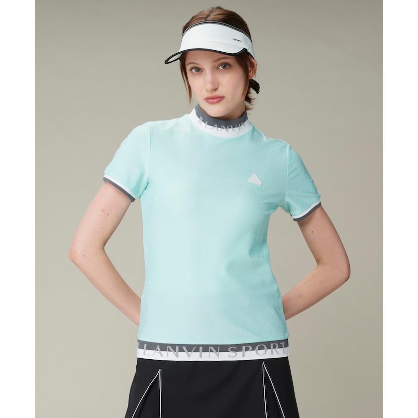 LANVIN SPORT 公式 ランバン スポール リブディテール モックネック半袖シャツ レディース ストレッチ UVカット ゴルフ ウェア VG4FHS11L 24FW : デサント公式 ...