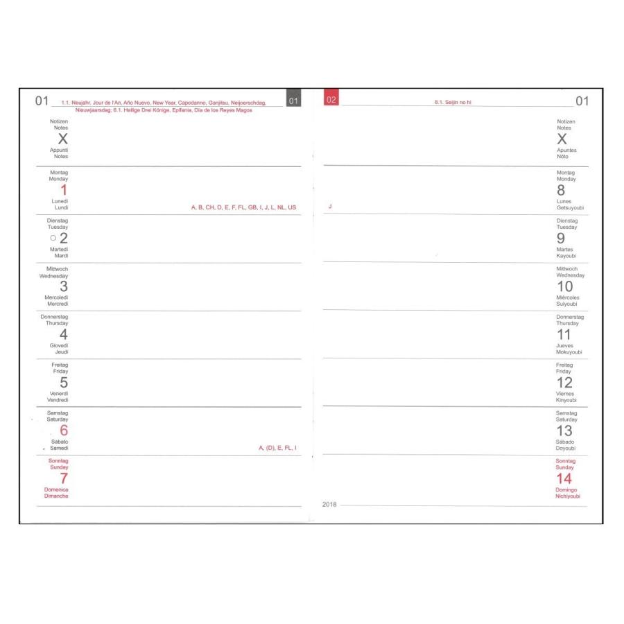 【X47】2025 A5 Weekly Calendar Compact ウィークリーカレンダー コンパクト【18x25k】 : x47 ...