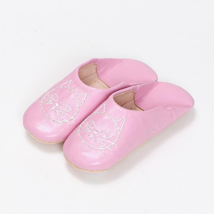 猫刺繍 バブーシュ レディース モロッコ サンダル スリッパ ルームシューズ :fm-babouche-cat:Designers&labo ...