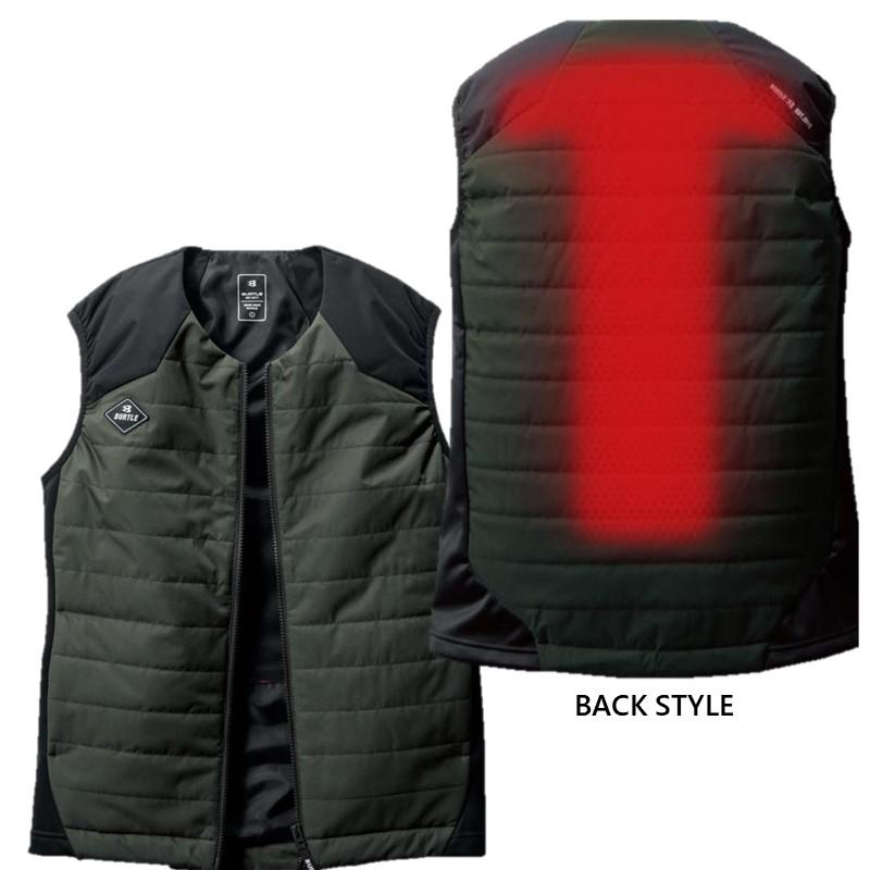 BURTLE バートル サーモクラフト 3214 電熱パッドセット(3214【 ヒーターベスト】+TC500【サーモクラフト】）M〜XXL ※バッテリーはついていません。（別売り） : D ...