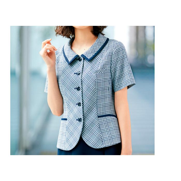 事務服 オフィスウェア 春夏物オーバーブラウス 半袖 アルファピア チクマ AR1690-1オーバーブラウス 5号〜17号 : D&WORKS ...