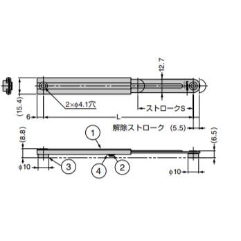 SUGATSUNE スガツネ工業 ステンレス鋼製ミニフラップステー L-100S 31g 180-109-118 | 建築金物 家具金物 部品 金具 金物 取付金具 扉金物 扉部品 : DE ...