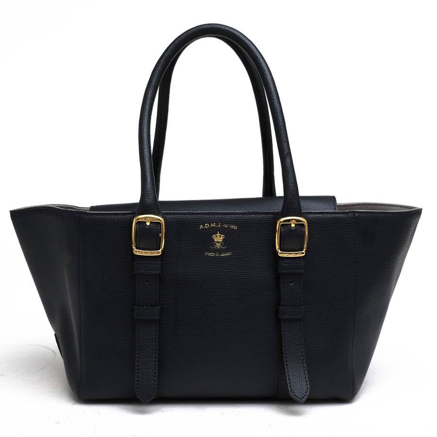 ADMJ エーディーエムジェイ トートバッグ 18SC1101 DANUBIO ダノビオ 牛床革 ベルトデザイン 肩掛け ワンショルダーバッグ ...