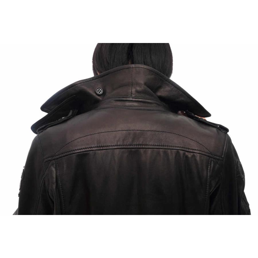 ○ディーゼル DIESEL シープスキン 羊革 フライトジャケット 2107-69-19-0779 T.Y.P-78/F.T パンチング加工 メンズ 【中古】 中古 DIESEL（ディーゼル） フライトジャケット 2107-69-19-0779 T.Y.P-78