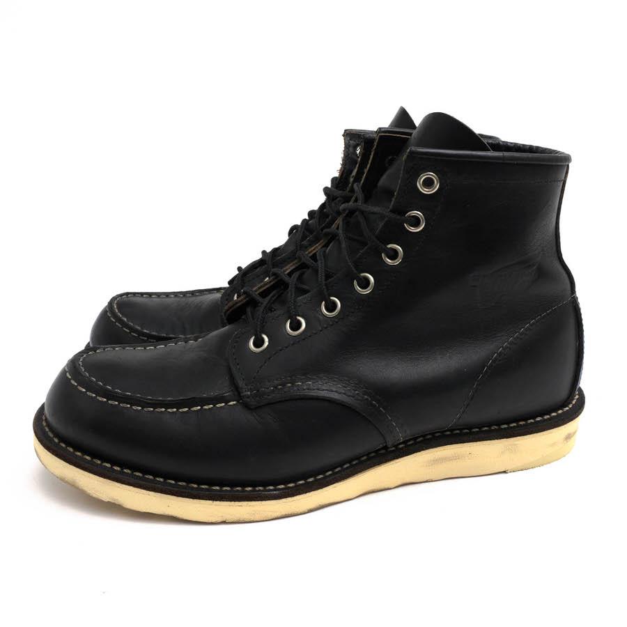 RED WING レッドウィング ワークブーツ 9075 MOC TOE CLASSIC BLACK Black Harness Leather ブラックハーネス トランザクショントレッドソ ...