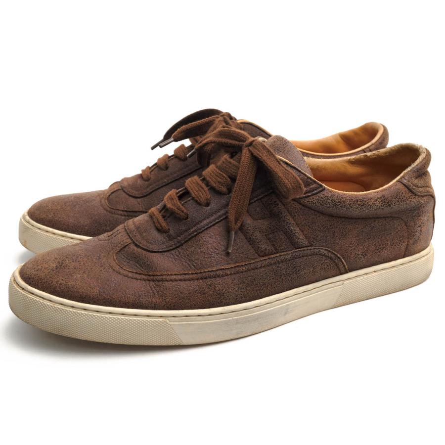 HERMES エルメス ローカットスニーカー Quicker sneaker クイッカー 牛革 Hディテール ヴィンテージ加工 定番 : Desir Yahoo!ショッピング店 - 通販 ...