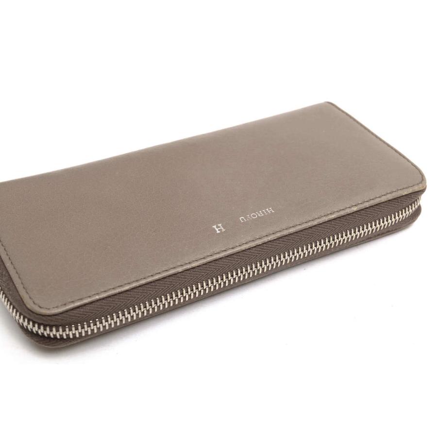 ○ヒロフ HIROFU 牛革 長財布 小銭入れあり シボ革 シュリンクレザー ラウンドジップ ラウンドファスナー レディース 【中古】 中古 HIROFU（ヒロフ） 長財布 牛革 小銭入れあり シボ革 シュリンクレザー