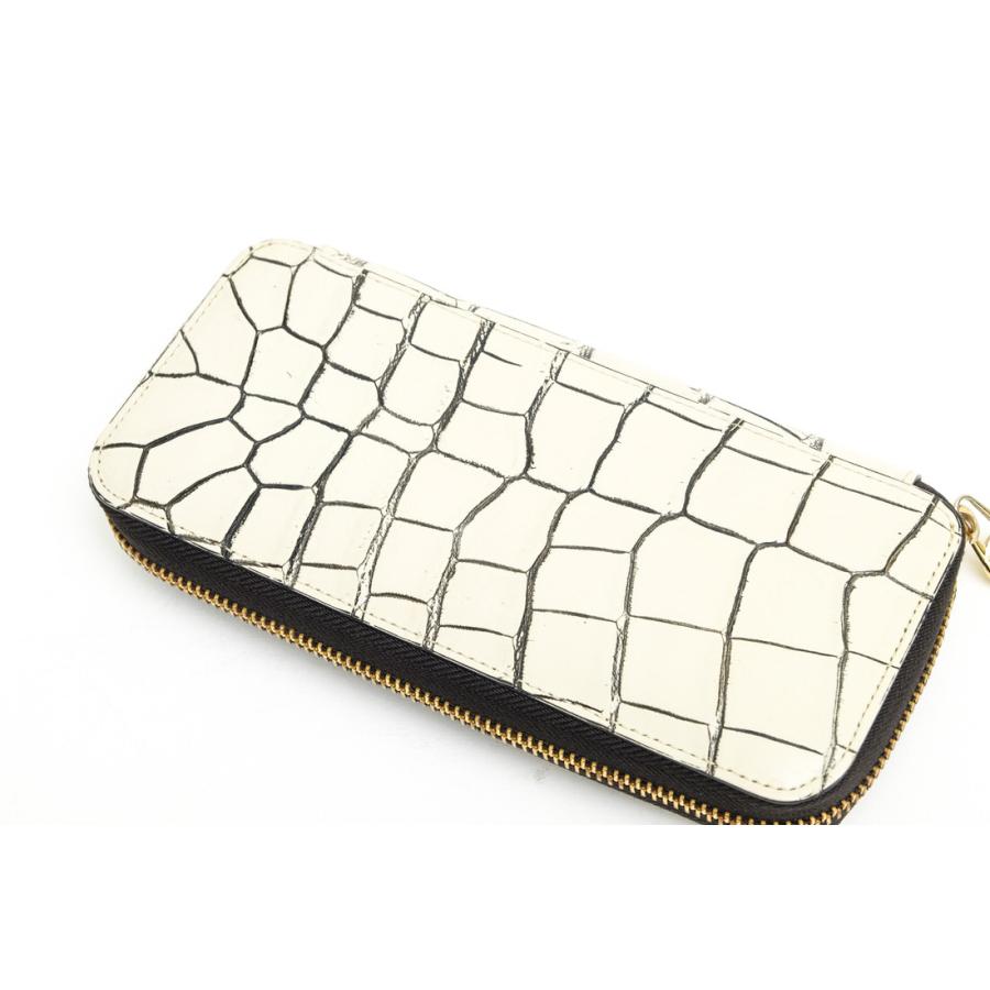 STYLE CROCO スタイルクロコ 長財布 谷染め 目地染め バニラ 小銭入れ