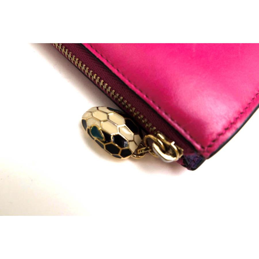 BVLGARI ブルガリ 長財布 Serpenti セルペンティ 牛革 カーフ 小銭入れ
