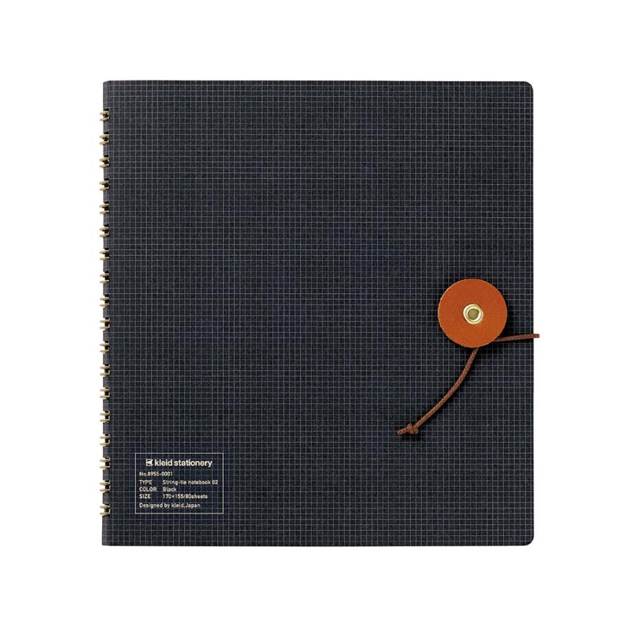 クレイド ストリングタイ ノートブック KLEID String-tie notebook スクエア型 2mm方眼 : 100009 : 文房 ...