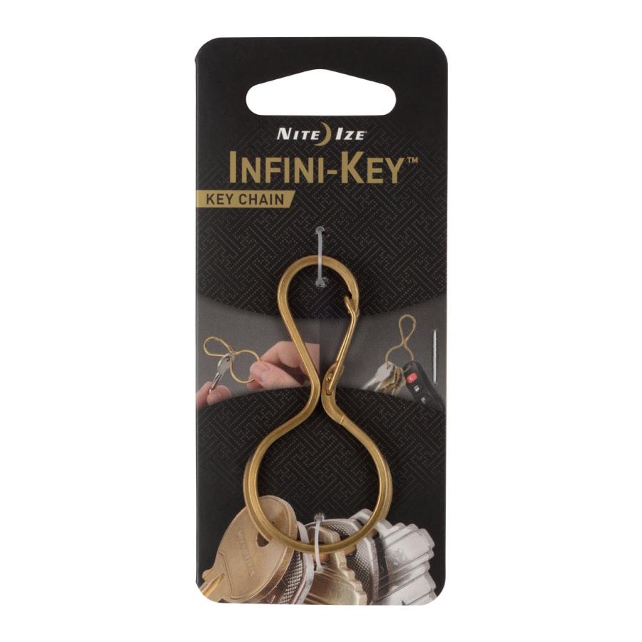 NITE IZE（ナイトアイズ） キーチェーン INFINI-KEY Brass インフィニキー キーリング 真鍮色 ゴールド お洒落 ...
