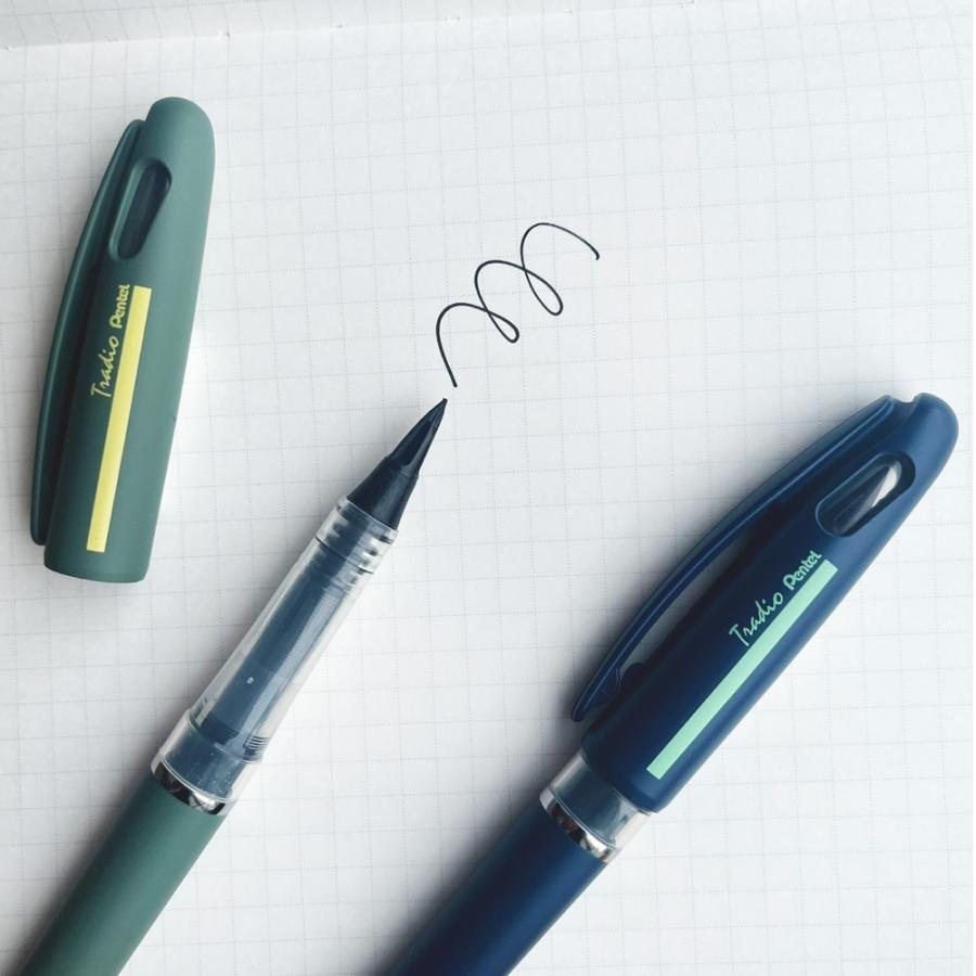 ぺんてる（Pentel） トラディオ プラマン ユーロ限定逆輸入モデル Pentel Tradio プラスチック万年筆 : 文房具 手帳 ...