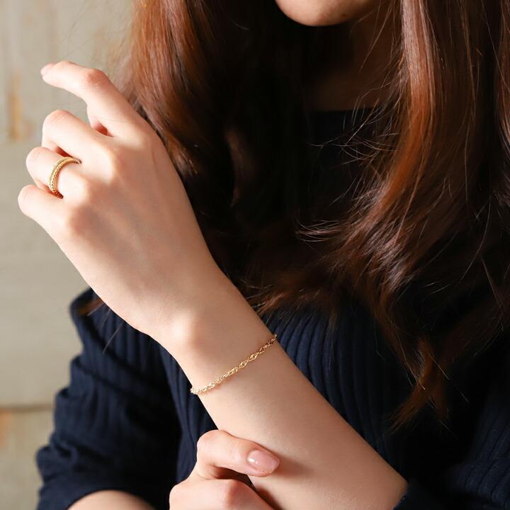 DEVAS 【2/4 値上げ対象】 18金 ブレスレット k18 18金ブレスレット 18k レディース メンズ スクリューチェーン 2.4mm ゴールド チェーン シンプル : デザイナーズ ...