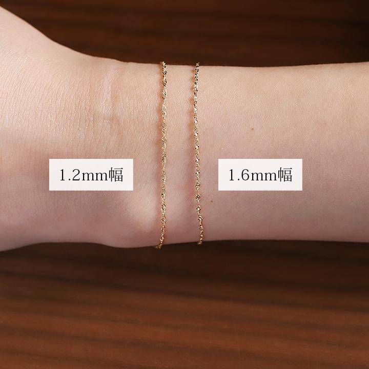 DEVAS 日曜限定クーポン有 18金 ブレスレット k18 18金ブレスレット 18k レディース ブルームチェーン 1.2mm アジャスター ゴールド チェーン シンプル 14cm ...