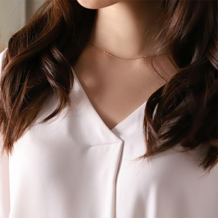 DEVAS 日曜7%クーポン有 18金ネックレス k18 ピンクゴールド ネックレスチェーン スクリューチェーン 1.2mm幅 レディース ネックレス チェーン : デザイナーズジュエリー ...