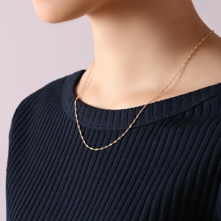 DEVAS 日曜7%クーポン有 18金ネックレス k18 ネックレスチェーン スクリュー チェーン 1.6mm幅 レディース ネックレス 18k ゴールド : デザイナーズジュエリー ...