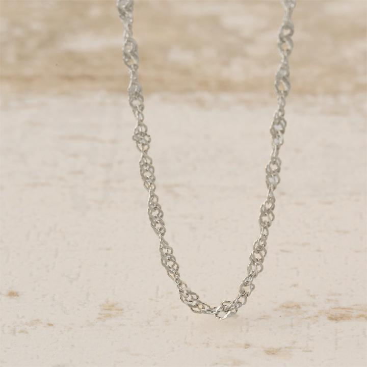 プラチナ ネックレス チェーンのみ シンプル ダブル スクリューチェーン 2.4mm幅 PT850 レディース ネックレスチェーン メンズ 太め しっかり プラチナ850 :dsn ...