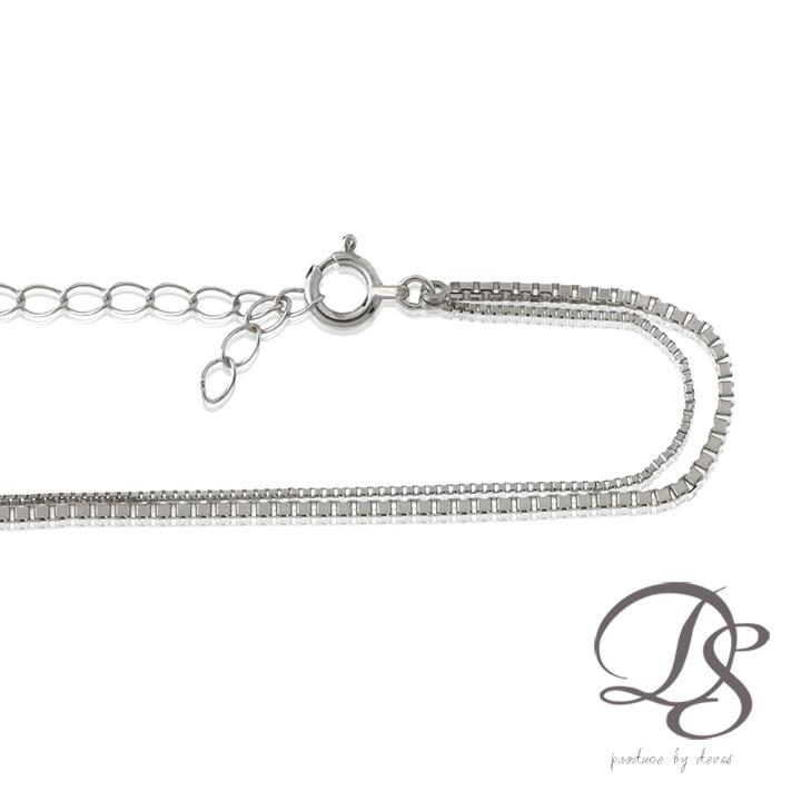 DEVAS 日曜7%クーポン有 プラチナ ブレスレット PT850ブレスレット platinum レディース 2連 ベネチアンチェーン 1mm 0.5mm ゴールド 細い 華奢 シンプル ...