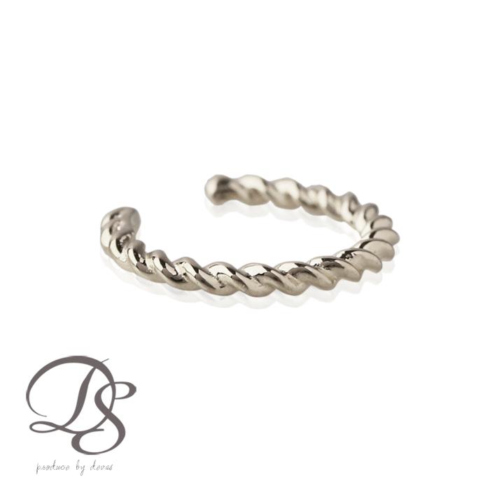 DEVAS プラチナイヤーカフ プラチナ イヤカフ ツイスト ひねり レディース ノンホール ピアス Pt950 片耳 ノンホールピアス シンプル ゴールド 小さめ つけっぱなし ...