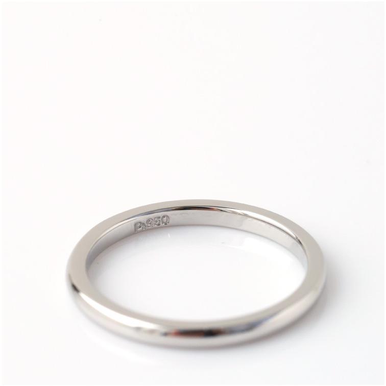 DEVAS プラチナリング 指輪 プラチナ リング 1.5mm幅 甲丸 光沢 マット PT950 pt レディース プラチナ指輪 シンプル 地金 本物 つけっぱなし 刻印 誕生石 ペア ...