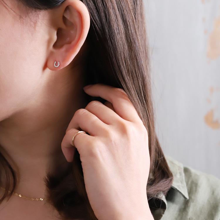 DEVAS 【土日限定2000円OFFクーポン有】 プラチナピアス ピアス プラチナ レディース 馬蹄 ダイヤ プラチナ900 ピアスプラチナ 馬蹄ピアス 両耳 セット : デザイナーズ ...